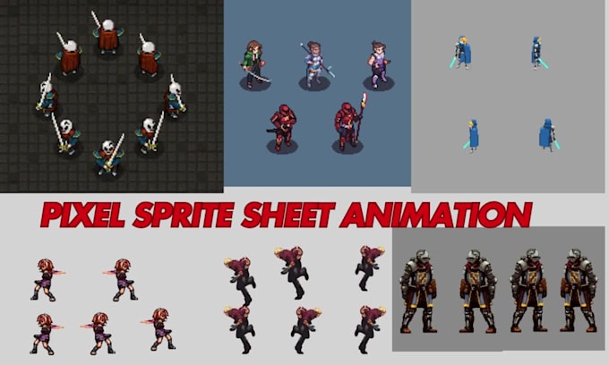 Do pixel art character pixel art sprite sheet and animation rpg maker for game by Arthurbrooks42 ...
