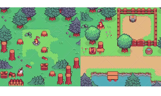 Create 2d pixel animation sprite pixel art tilesets character animation ...