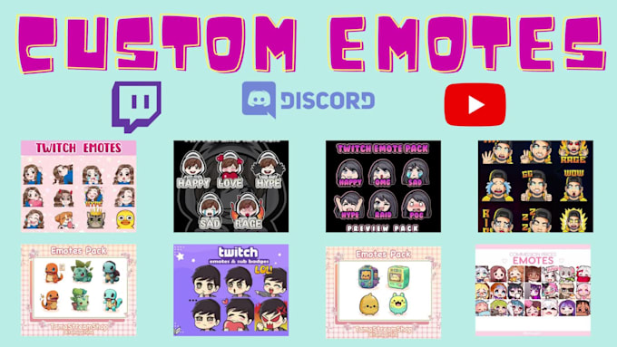 Create unique twitch emotes and lovely sub badges for you by Sadaf ...