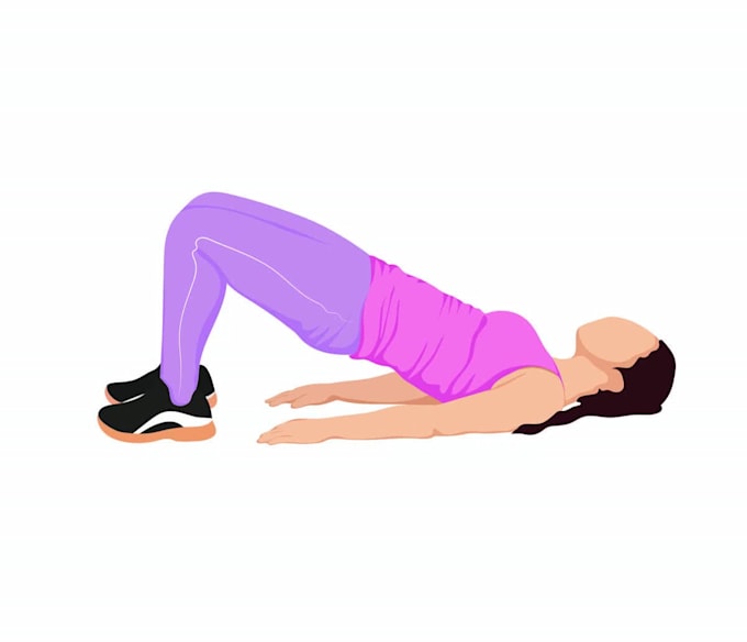 Create workout exercise pose gif animation with illustration for you by ...