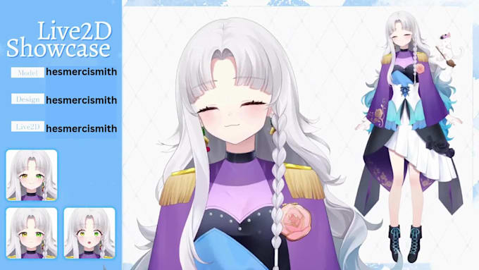 Draw and rig live2d vtuber model, custom vtuber, vtuber commission, live2d model by Hesmerci ...