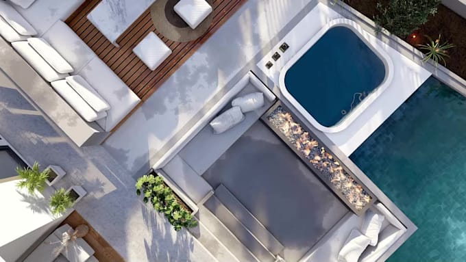 Design your backyard, pool, garden with 4k render by Studioava | Fiverr