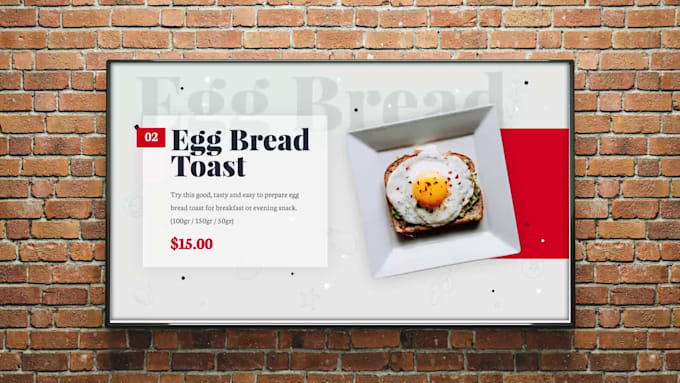 Animate restaurant food menu promo video or tv digital menu by Jumani ...