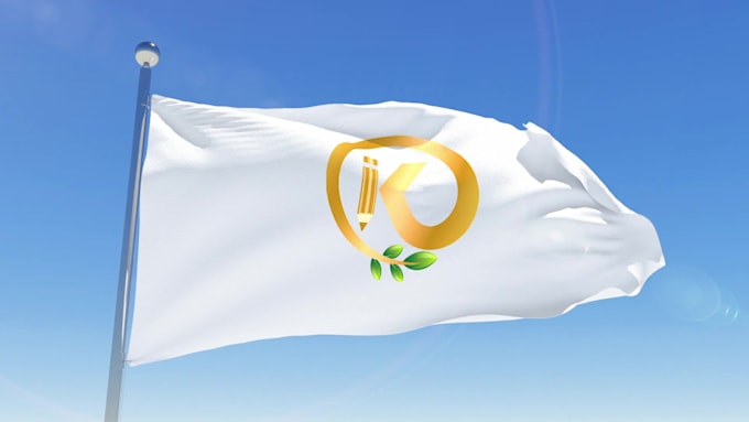 Create an animated flag with your logo or text by Emrexworks | Fiverr