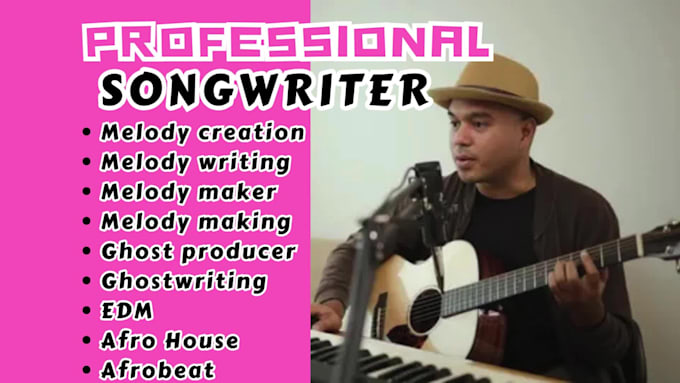 Be your songwriter, pop, rap song and write melodies and lyrics by Noahdavis3163 | Fiverr