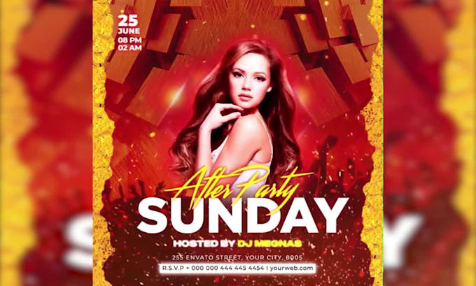 Do animated dj, party, event motion flyer by Umayerme | Fiverr