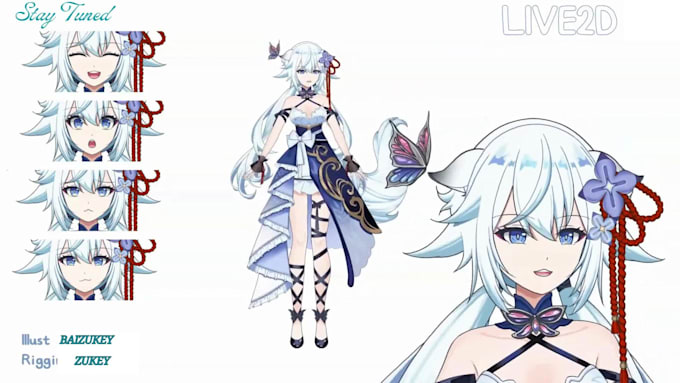 Create vtuber model in psd file ready to rig, 2d vtuber, anime, rigging ...