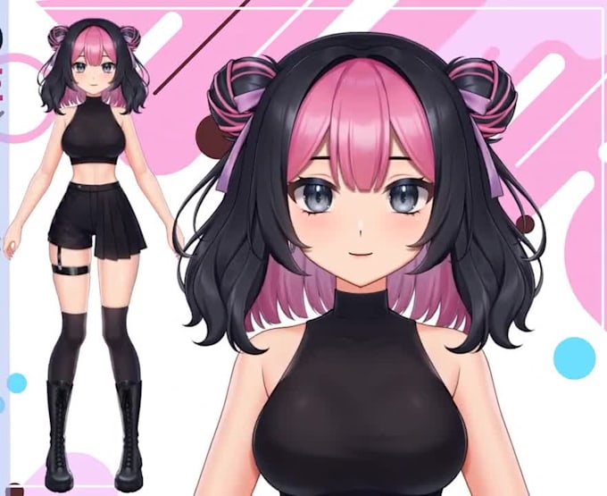 Draw and rig 2d vtuber model 2d vtuber avatar live2d vtuber rigging by ...