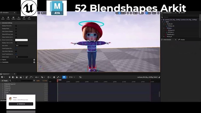 Rig 3d character in maya for unreal, unity, cc4 by Seefhamj | Fiverr