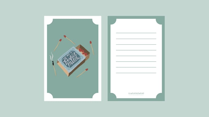 Create custom greeting cards with hand draw illustration by Rmningrum ...