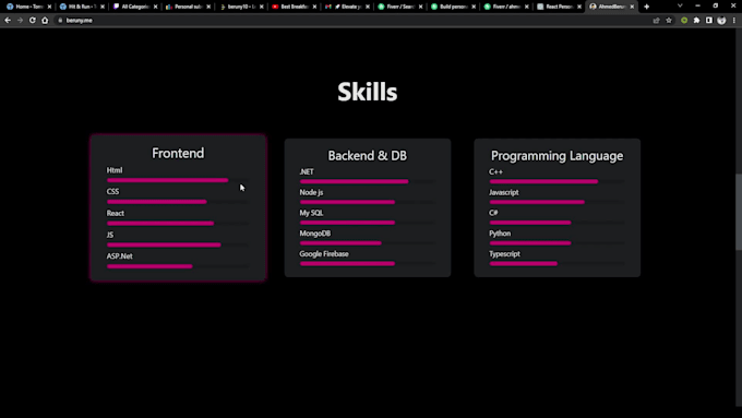 Design personal portfolio website for you with react js by ...
