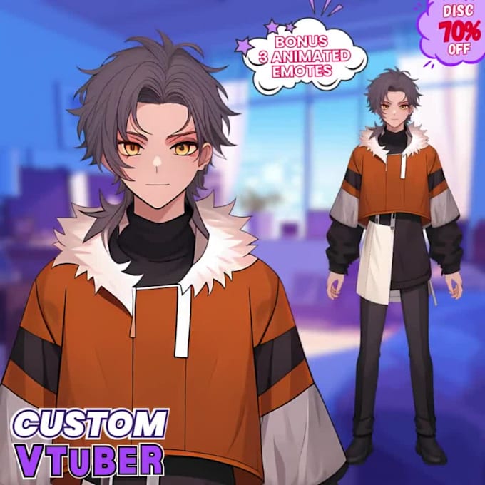 Deliver live2d model pngtuber model chibi model pfp anime vr avatar ...