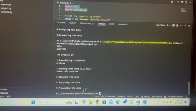 Extract text from images, pdf and other documents using ocr with python by Ahmadarif166 | Fiverr