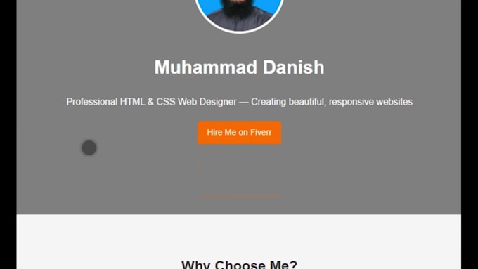 Design a modern responsive landing page with html, css, and animation ...
