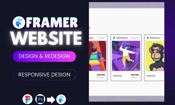 Design and develop framer website figma to framer to webflow framer ...