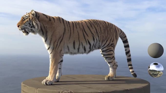 Create 3d animal model, 3d animal character, animal fur xgen, animal ...