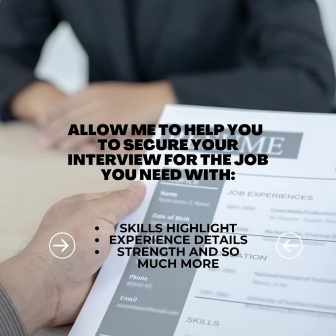 Create your resume and cover letters by Jellisawilliams | Fiverr