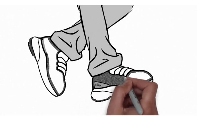 Create 2d doodle animation retro line art animation whiteboard ...