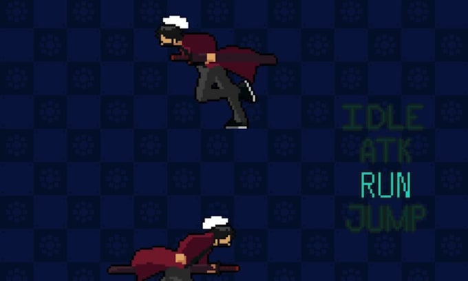 Draw pixel game art character 2d pixel art tileset, pixel art animation ...