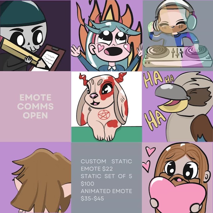 Create custom emotes and badges by Honeyducky | Fiverr