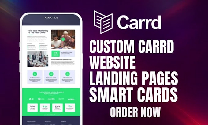 Design or redesign custom carrd website, landing page, vcard ...