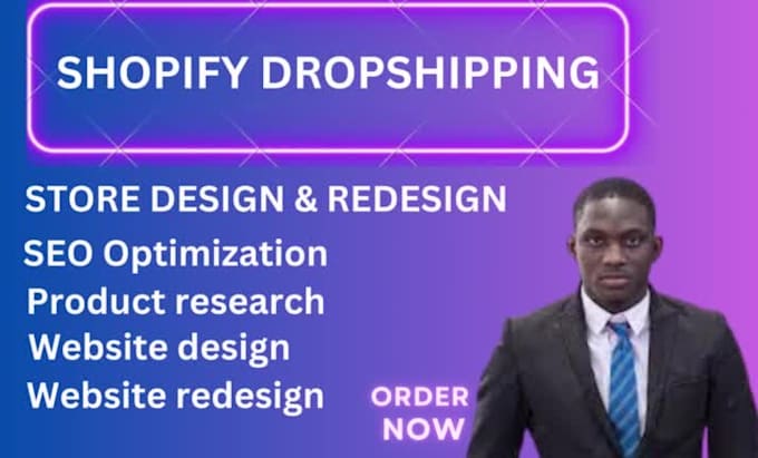 Build shopify dropshipping store, shopify website design or redesign by Johnson_miles13 | Fiverr