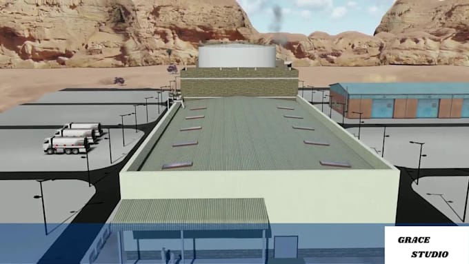 Create 3d industrial animations industrial plant machinery animations ...