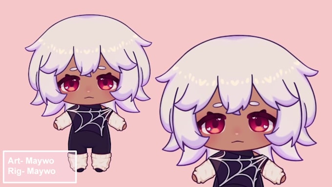 Draw and rig live2d chibi vtuber model by Mayya_art | Fiverr