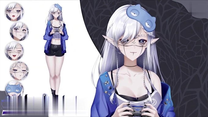 Draw custom live 2d vtuber model, live 2d rigging, vtuber model, nsfw vtuber by Amhia_partiax ...