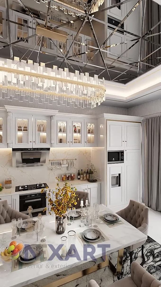 Design classic dining and dry kitchen by Nexart_project | Fiverr