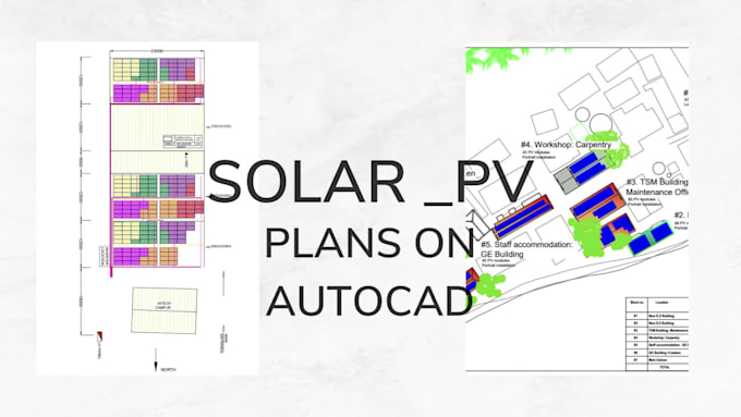 Design solar pv permit plans on autocad by Nilan21 | Fiverr