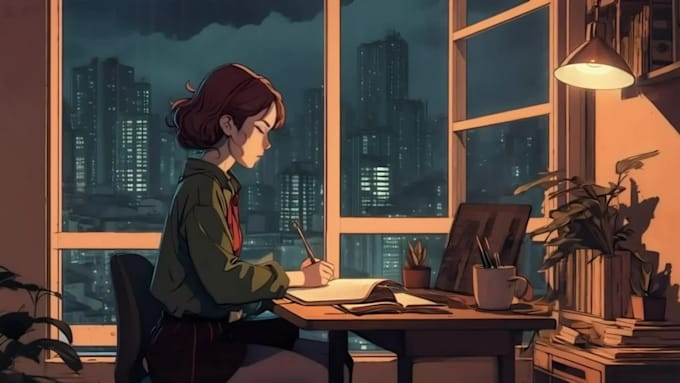 Create calming lofi animated videos for youtube by Jeniferowen | Fiverr