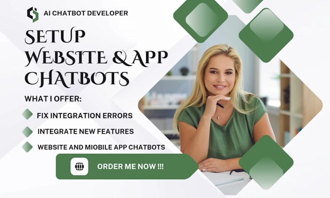 Setup livechat chatbot ai chatbot for shopify wordpress website livechat widget by Chatbot_dev12 ...