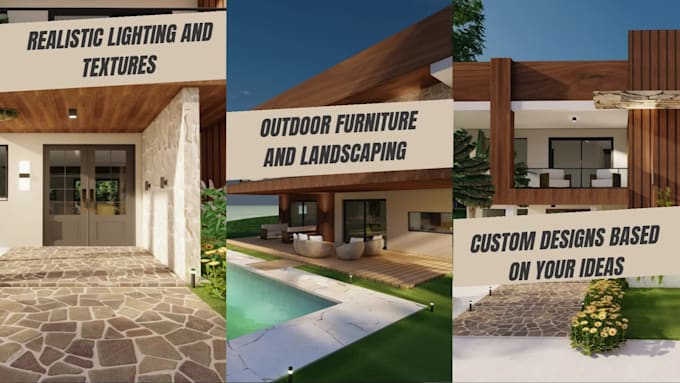 Create realistic 3d renders of your modern house design by ...