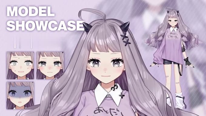 Draw and rig vtuber model, live2d vtuvber model vtuber commission ...