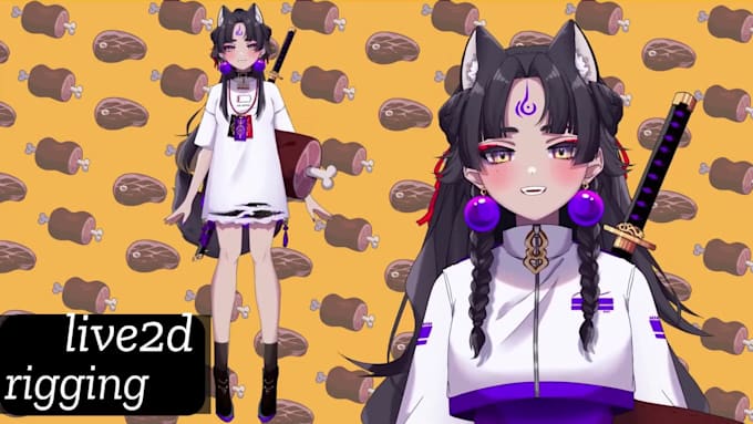 Draw and rig iive2d vtuber model character for your stream,pngtuber ...