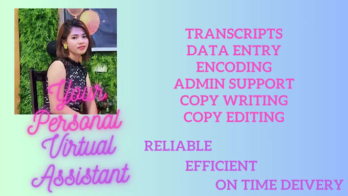 Transcription data entry admin support data encoding data editing and more by Roxjalem | Fiverr