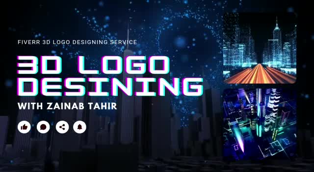Design a stunning 3d logo with free sample for your brand on fiverr by ...