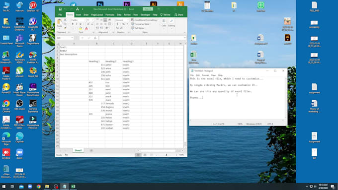 Create Excel Vbas According To The Your Requirement By Shashikarang322
