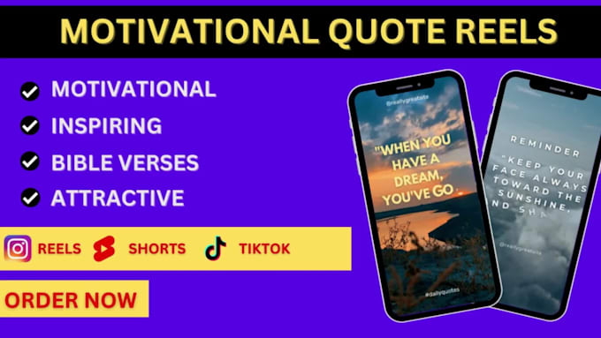 Create motivational and inspiring quotes reels by Mudassir342 | Fiverr