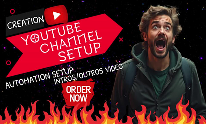 Create youtube intro, outro, channel banner and automation setup for ...