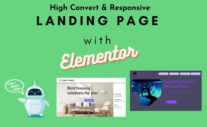 Be your elementor expert by creating squeeze landing page by React_coder | Fiverr