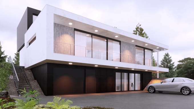 Create house exterior design, and realistic 3d render by Archilande ...