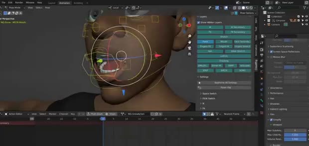 Rig 3d cartoon for animation,3d alien rig,tail,ik fk,weightpaint ...