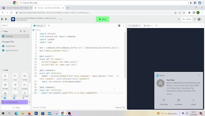 Code you a discord bot by Codelyon399 | Fiverr