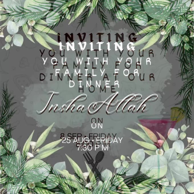 Create digital invitation card design by Yashaa215 | Fiverr