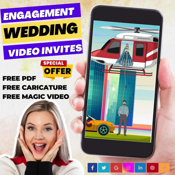 Design an animated video digital invitation for all events by ...