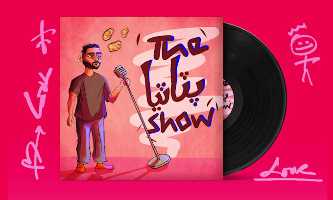 Draw cartoon cover art for your music, song and album by Hasnainhasy ...