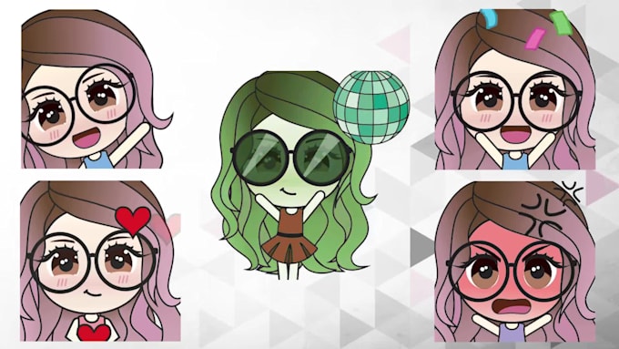 Create unique twitch emotes and sub badges by Tddinis | Fiverr