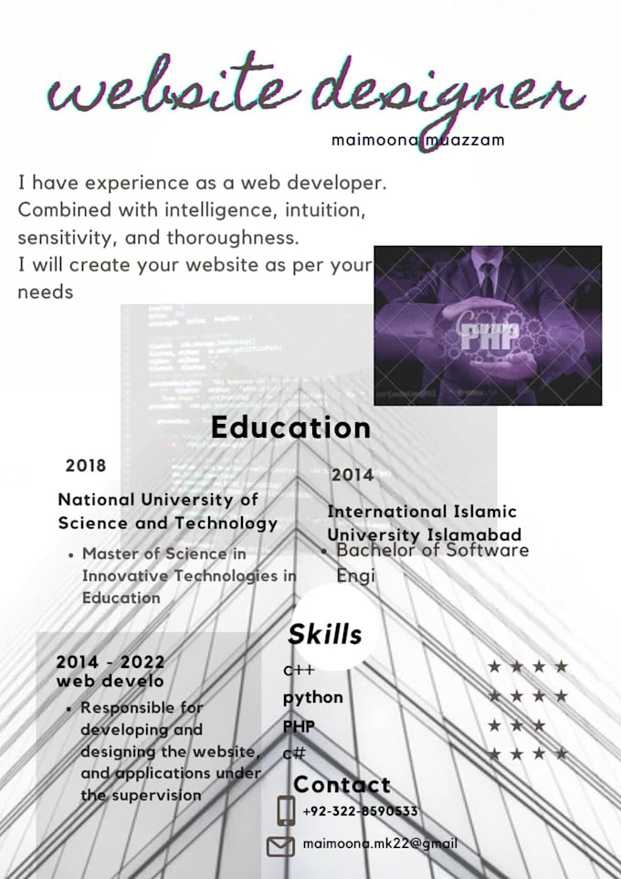 Create your website as per your needs by Maimoona_mk | Fiverr